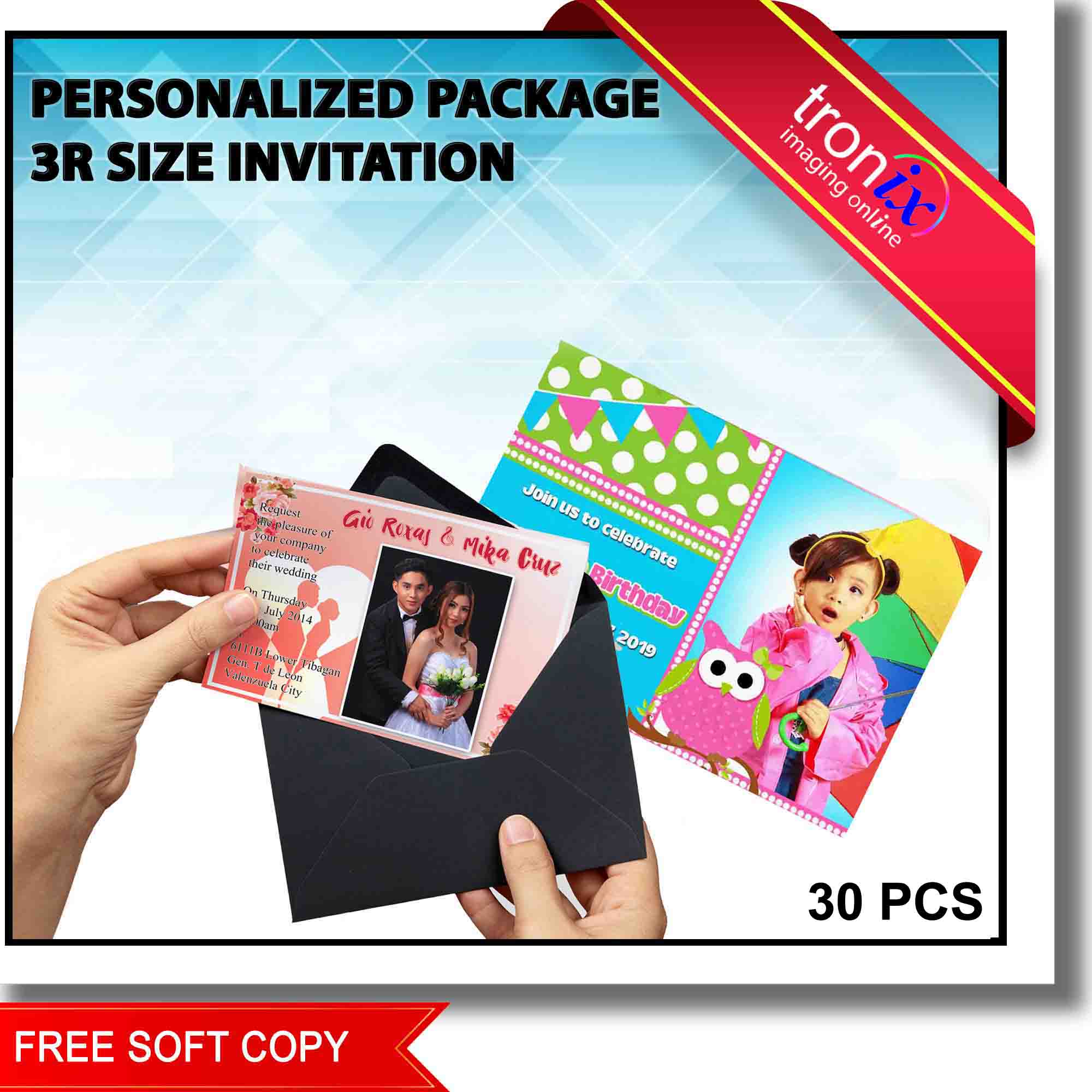 troniximaging Invitation Thirty (30) pieces 4.15 x 5.85 or 3.5 x 5 ...