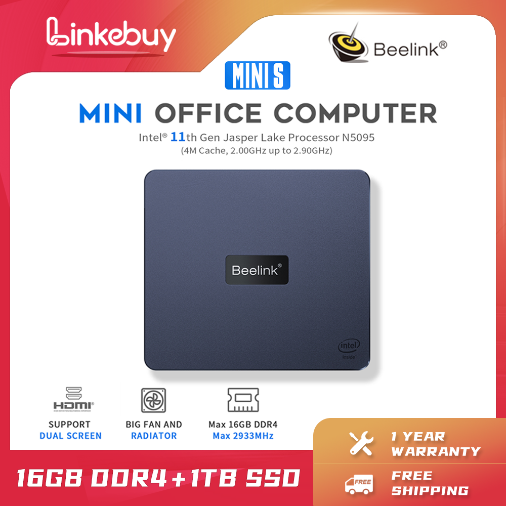 【🔥30k People Add Cart 】 Beelink Mini S Windows 11 Mini PC desktop computer Intel 11th Gen ...