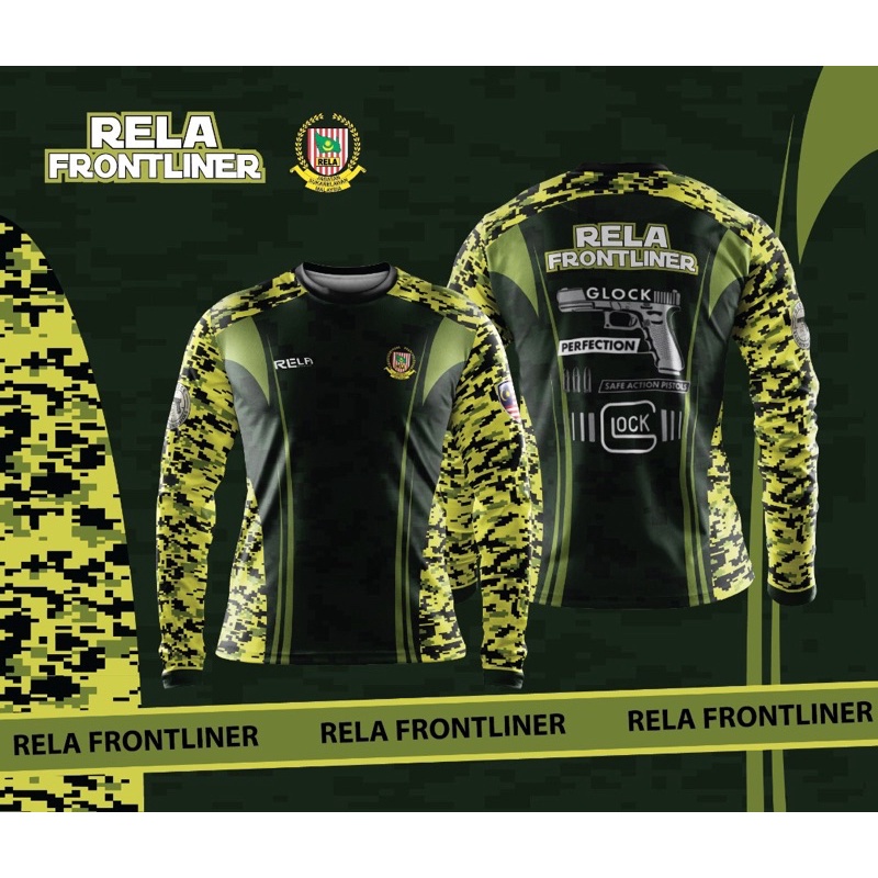 RELA FRONTLINER GLOCK Sublimation Tshirt | Baju Jersey Sublimation ...