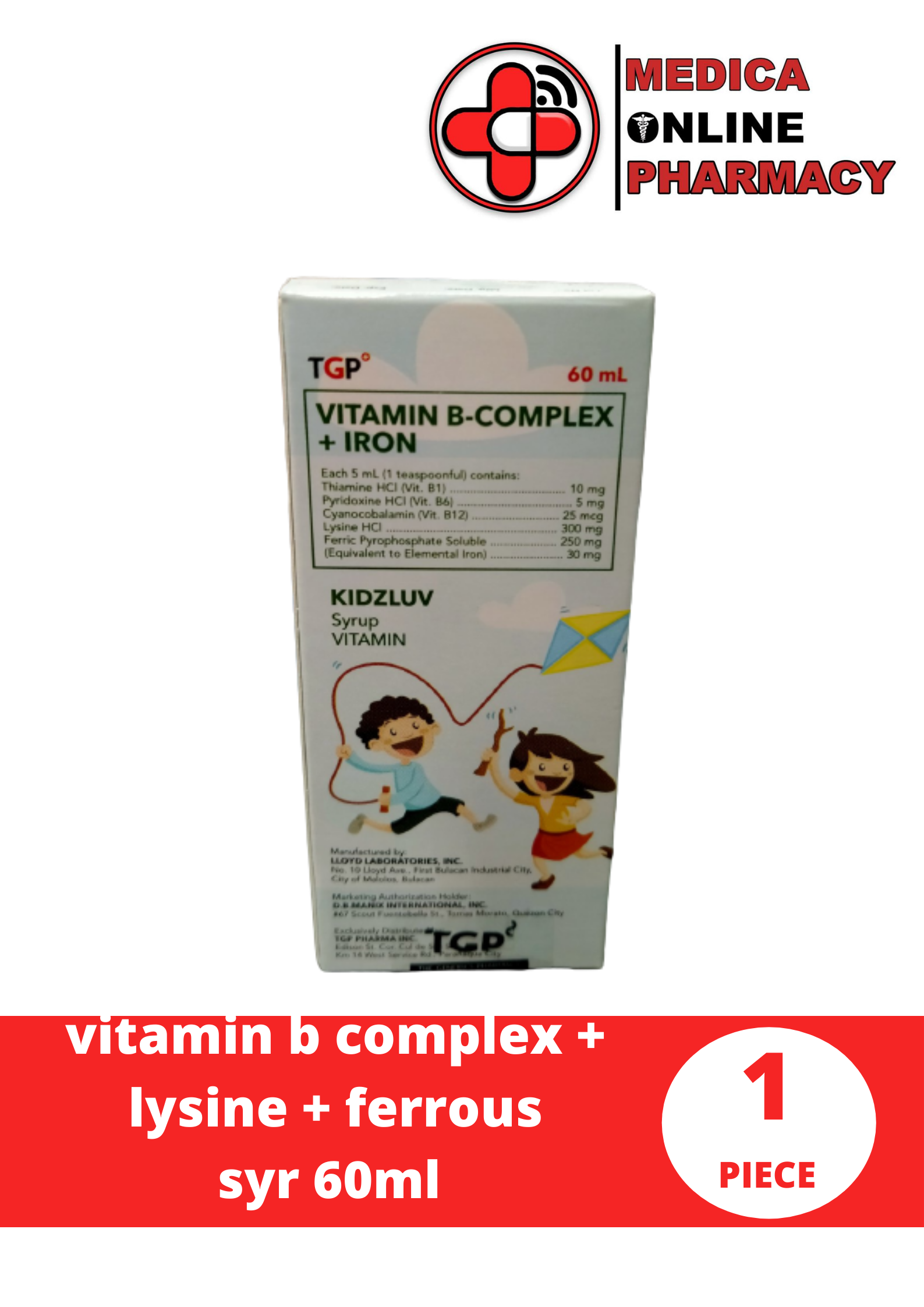 vitamin b complex + lysine + ferrous syr 60ml (kidzluv) | Lazada PH