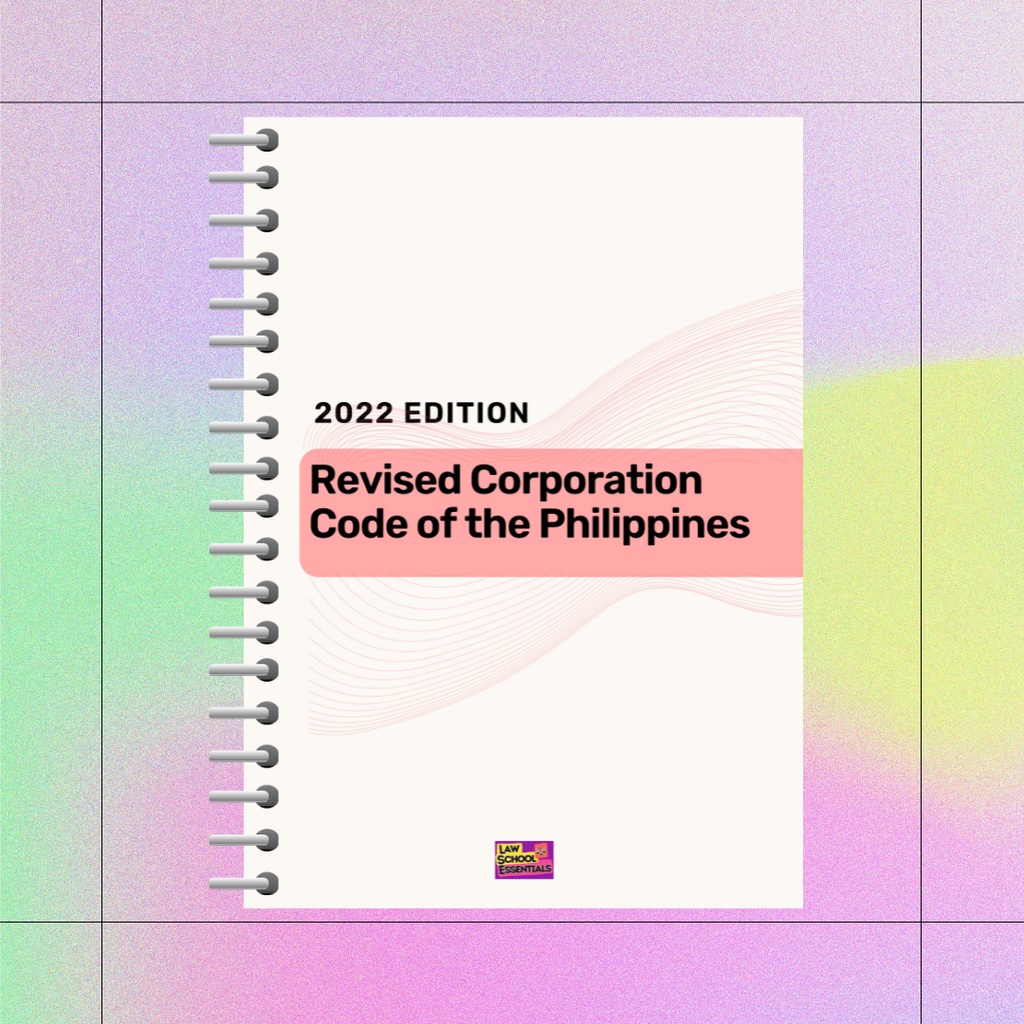Factory direct sales 2022 Revised Corporation Code Codal Notebook ...