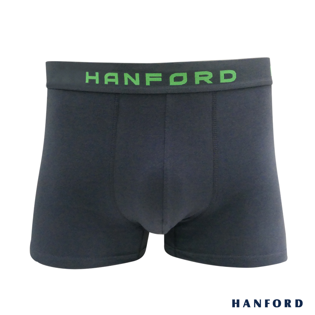 Hanford Men Cotton w/ Spandex Boxer Briefs Ozzy - Iron Gate/Irish Green ...