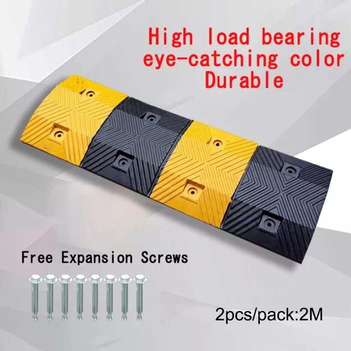 New 2023 Rubber Humps Speed Bump Speed Hump (Size:100x35x5CM) 2 pcs ...