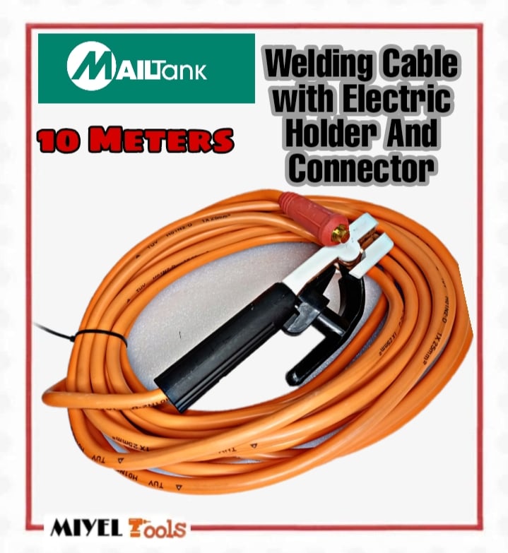 MailTank 10-Meter Welding Cable with Electrode Holder and Connector ...