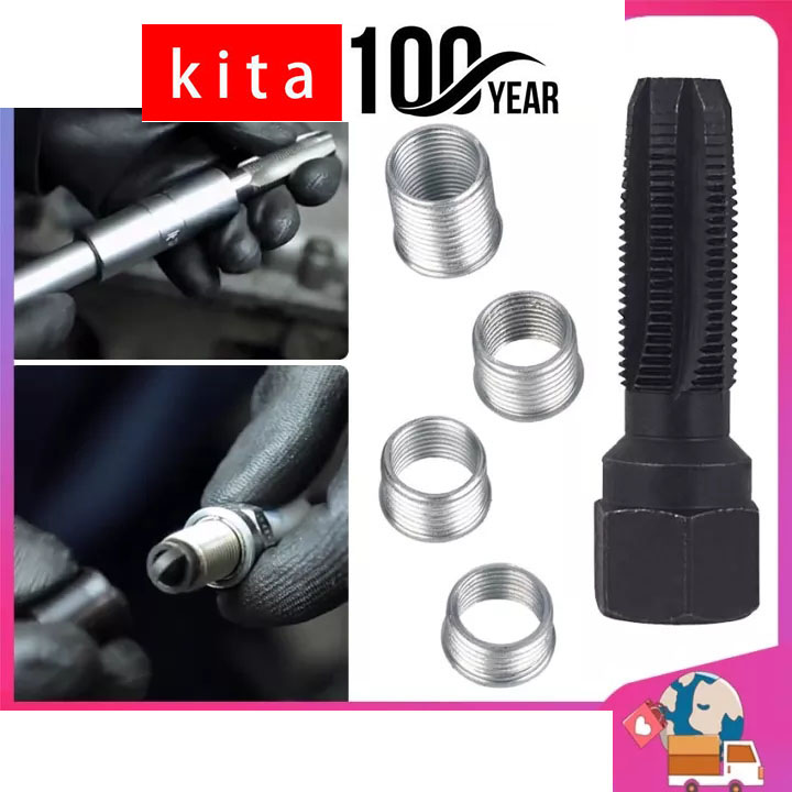 14mm Rethread ~~~~~~ Rethreader Repair Tap Tool Spark Plug Reamer ...