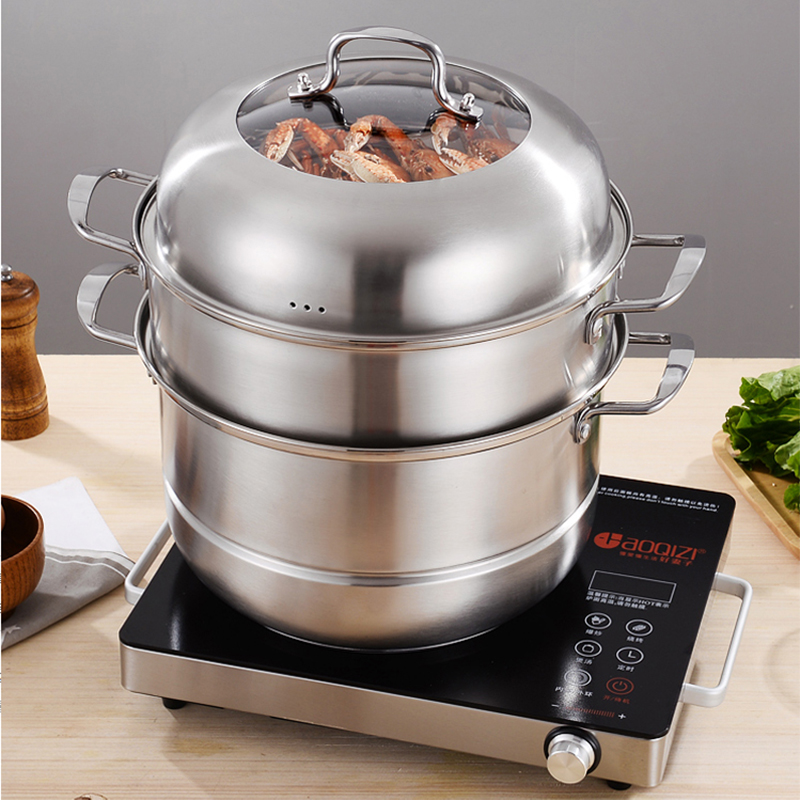 Steamer 3 layer multi-function soup pot steamer stainless steel steamer ...