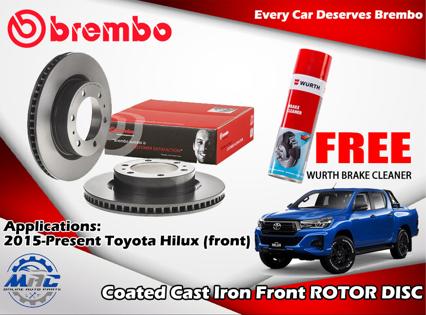 Toyota Hilux 2015-Present Brembo SPECIAL UV COATED Front Brake Disc ...