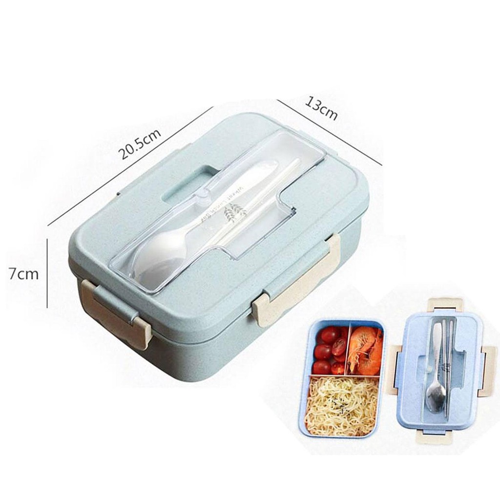 Wheat Straw Food Container Eco-Friendly Lunch Box with Cutlery ...