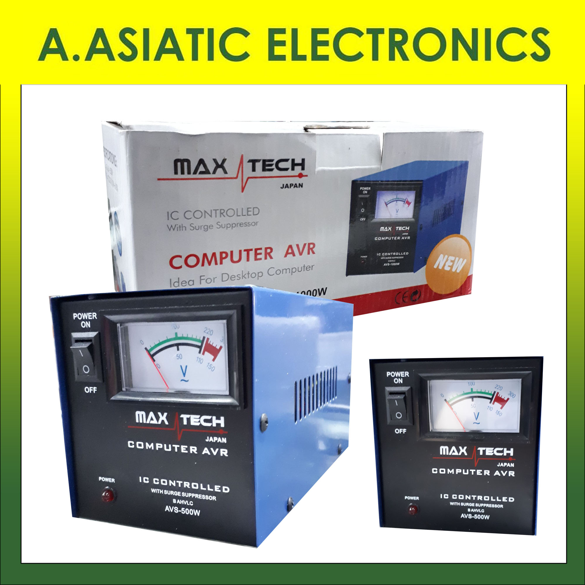 Maxtech Computer AVR (AVS-500W) IC Controlled with Surge Suppressor ...
