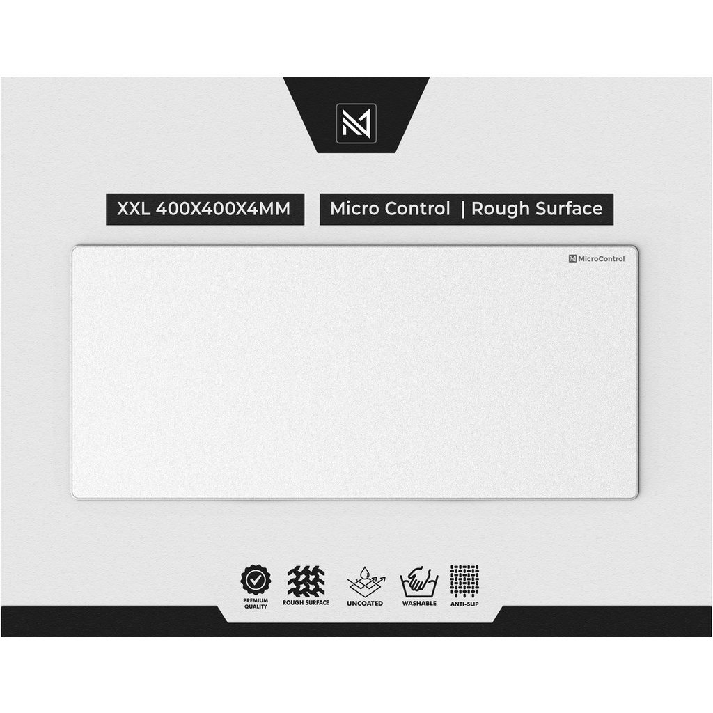 new XXL MicroControl Rough Uncoated Surface White Gaming Mousepad ...
