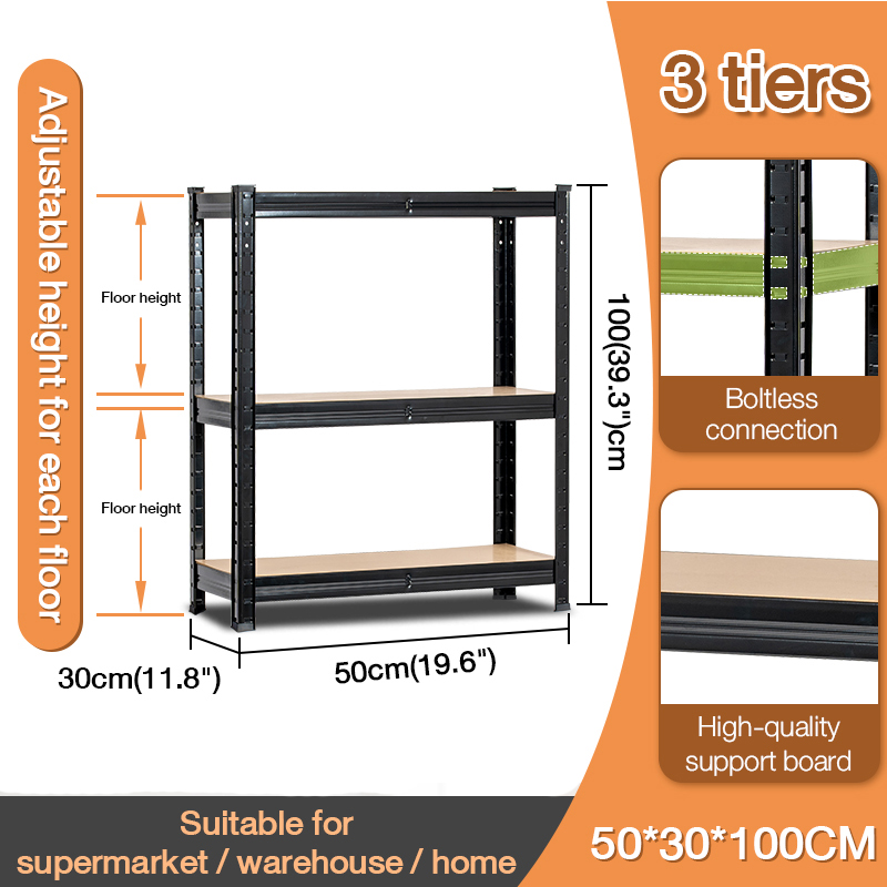 【90*30*180CM】5 Tiers Boltless rack heavy duty industrial stante for ...