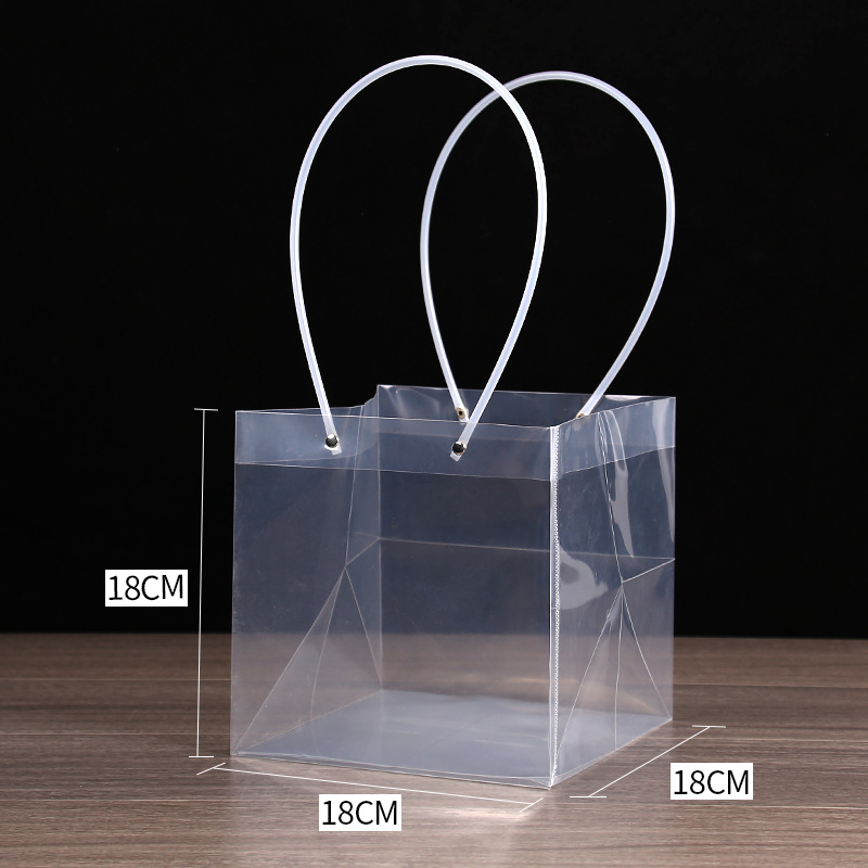 PVC Clear Bag Transparent Tote Handbag Gift Clear Bag Gift Packaging ...