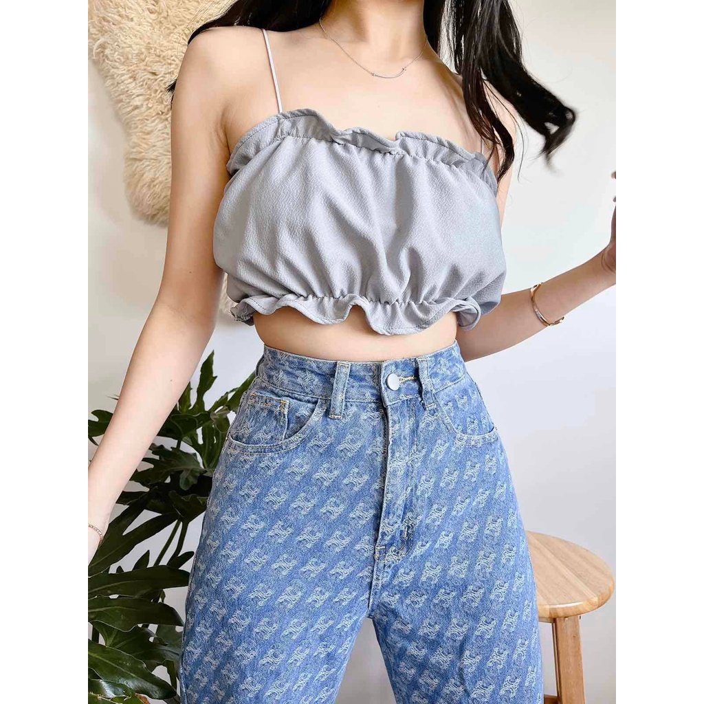 【Pa2sVHew】What can I do for you JILL Cami Sexy String Cloud Crop Top ...