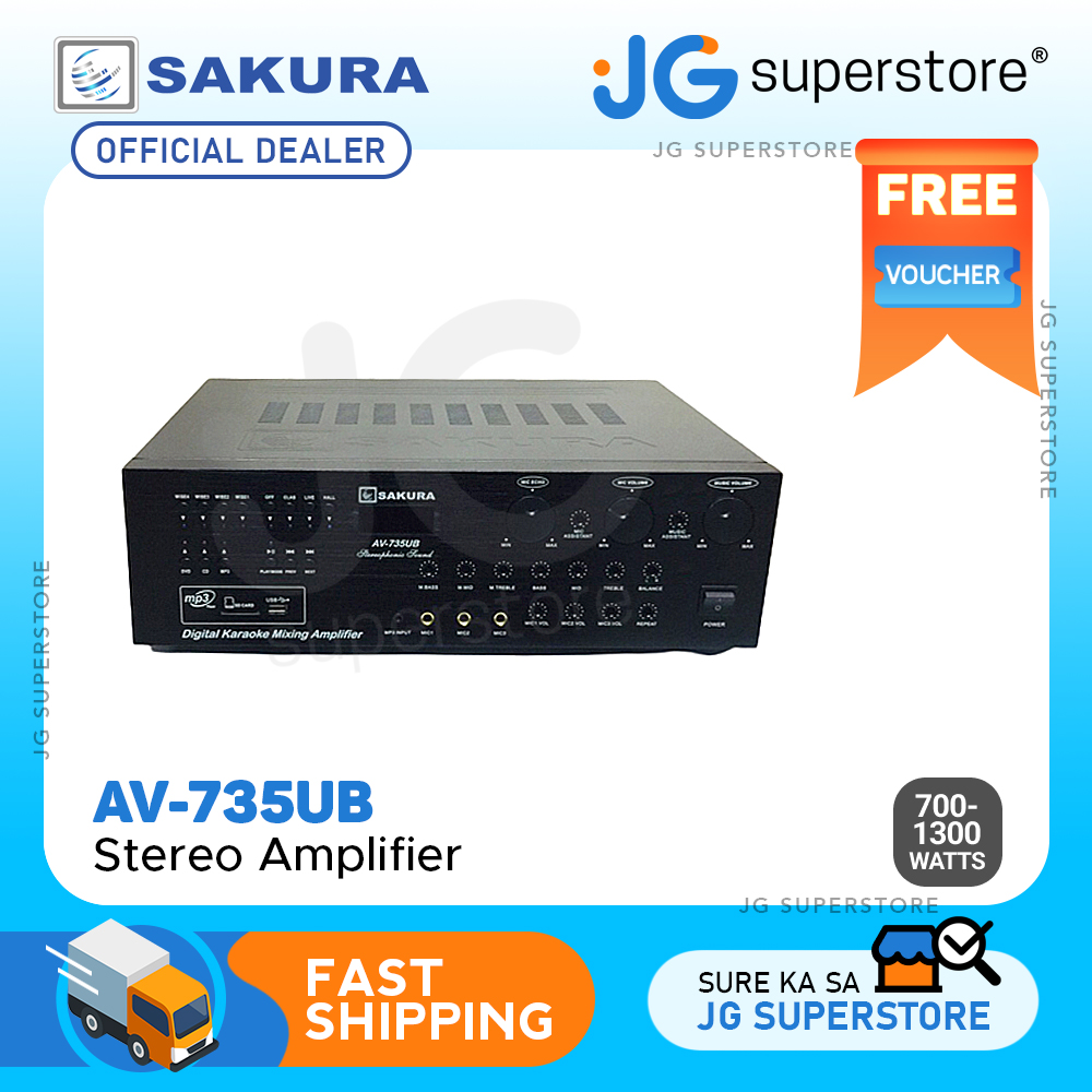 Sakura 700W / 1300W Digital Mixing Karaoke X 2 Stereo Amplifier with ...