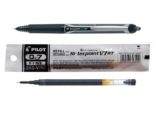 Pilot Hi-Tecpoint V7 RT Retractable Rollerball/Refill only Pen 0.7mm ...