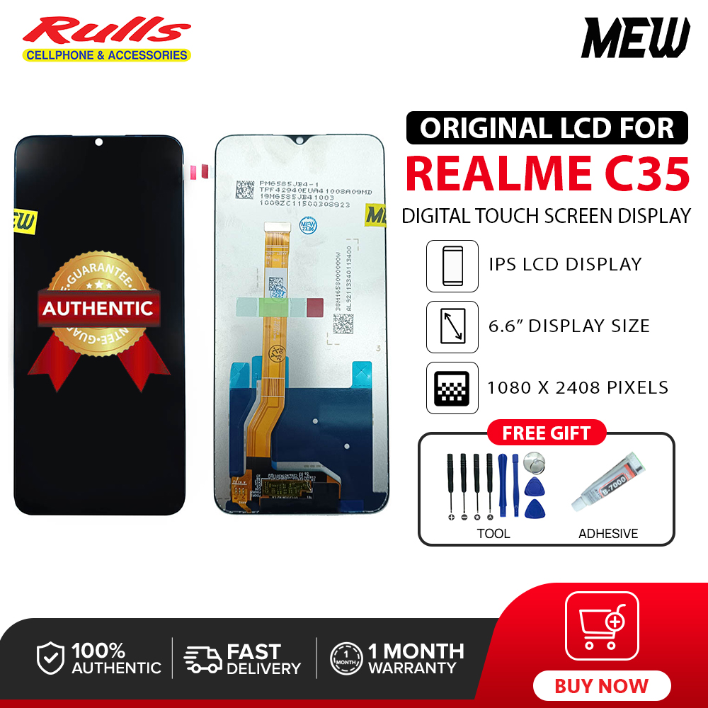 Original Smartphone LCD for Realme C35 Digital Touch Screen Display ...