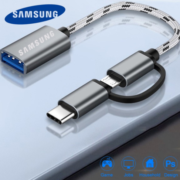 SAMSUNG 2 In 1 OTG Adapter Cable On Sale With Type c And Android ...
