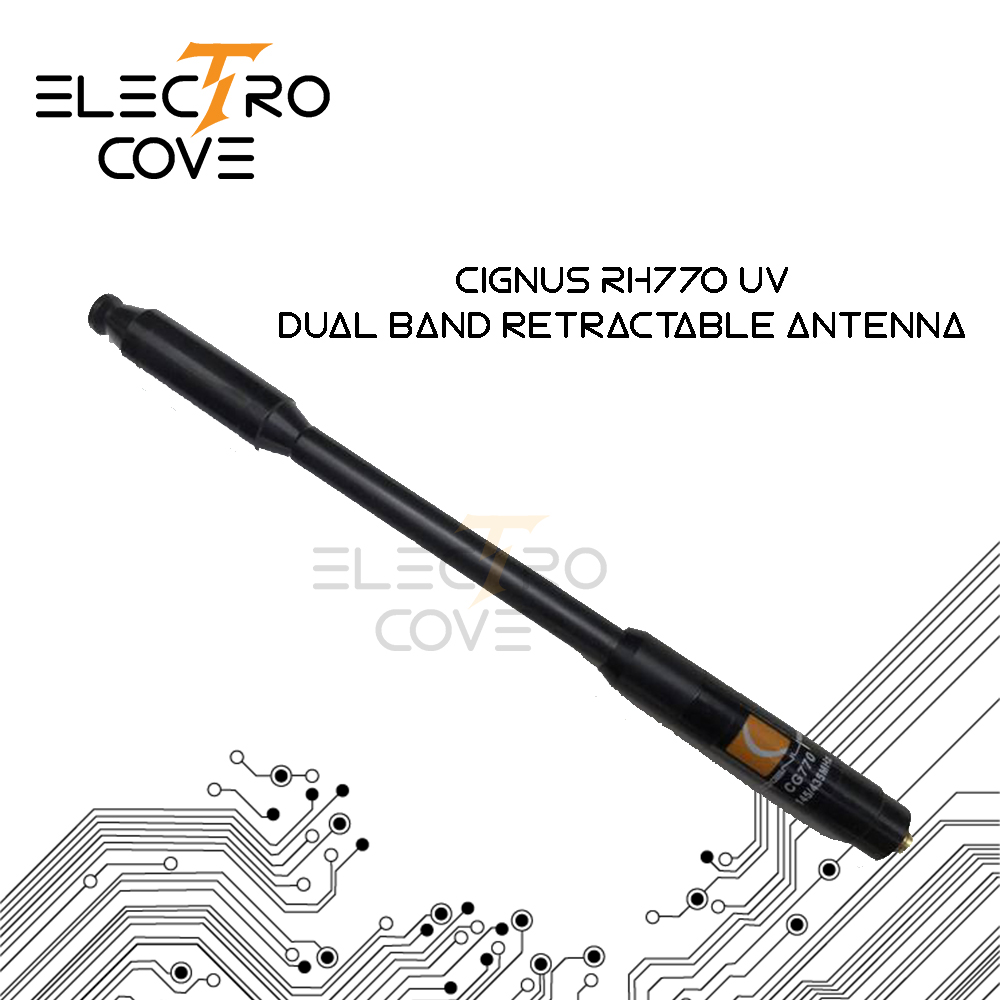 CIGNUS RH 770UV SMA-F DUAL BAND RETRACTABLE ANTENNA RH-770UV RH770 UV RH 770 UV RH-770 UV CG ...