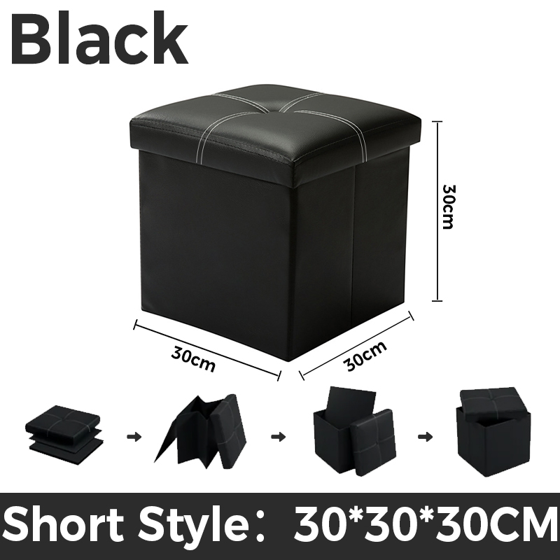 DecorX Ottoman Storage Box Organizer Foldable Leather Sofa Storage ...