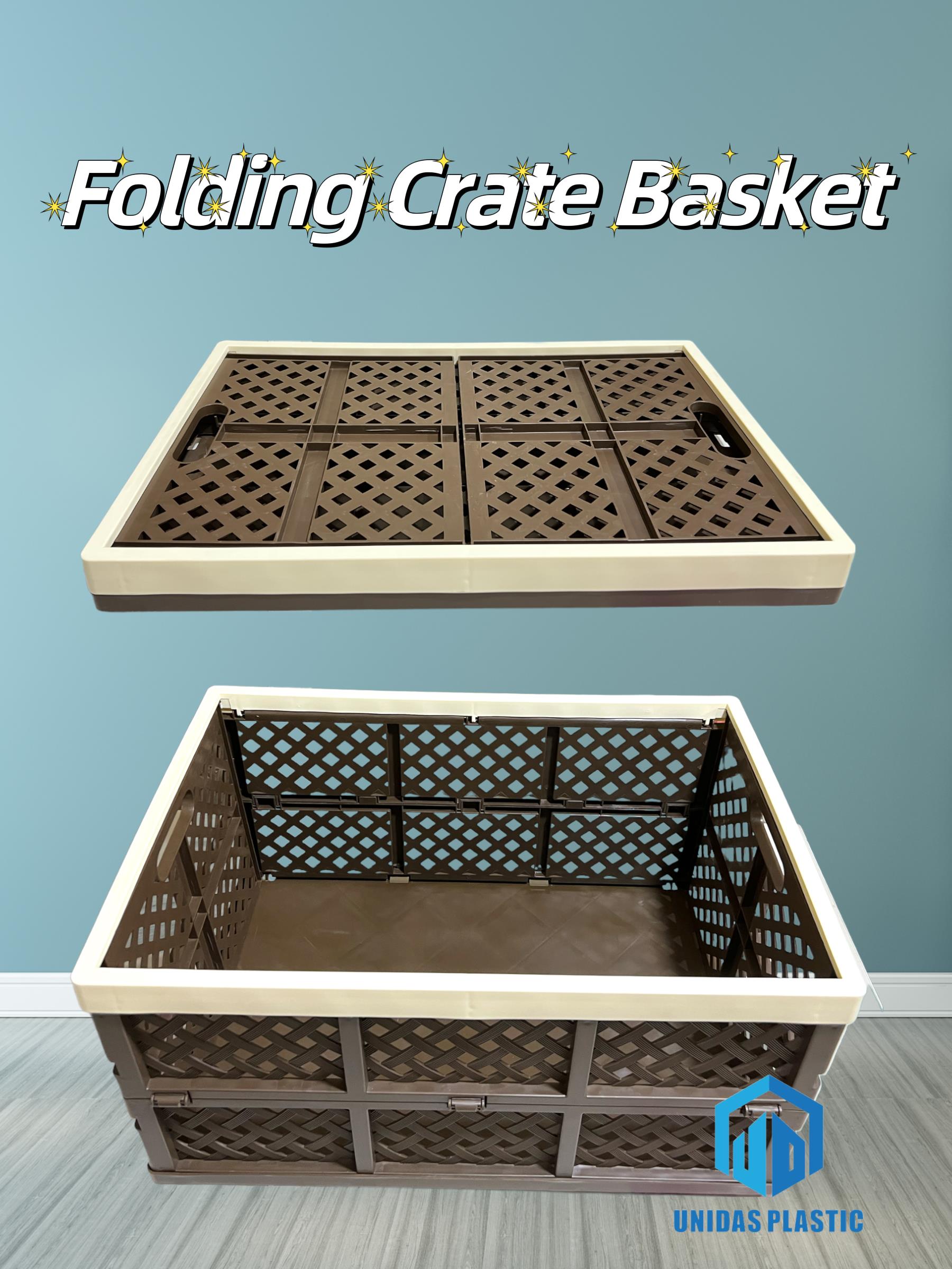 Rattan Weaved Folding Crate Basket /Storage basket high quality (large ...
