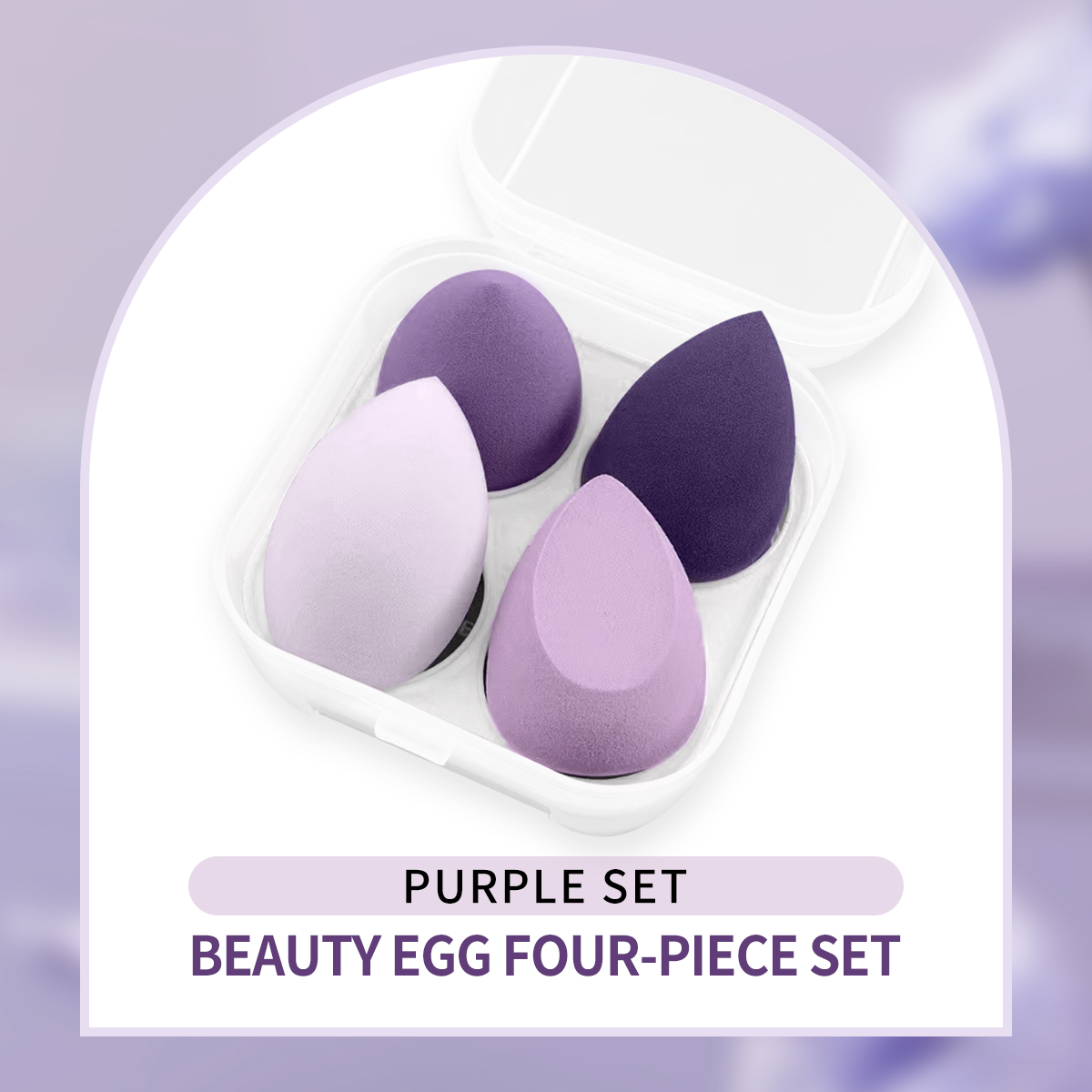 BAOUFUL 4pcs/box Makeup Sponge Beauty Egg Powder Puff Set Beauty Air ...