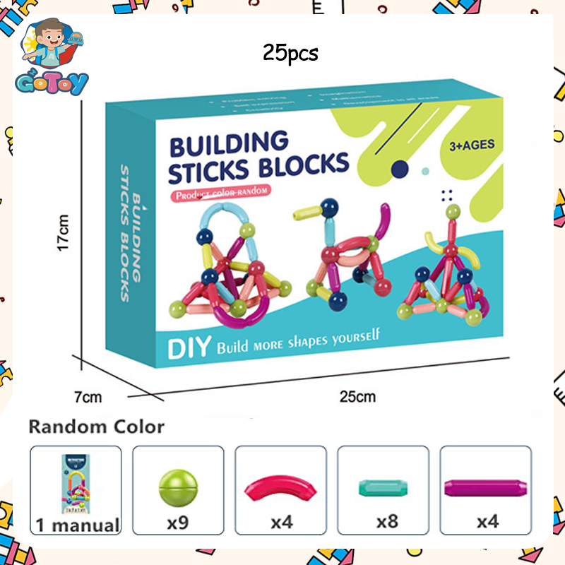 130Pcs Magnetic 3D Stick Ball Building Blocks Educational Toy Kids Baby ...