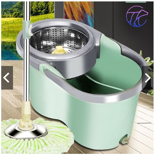 Mop With Spinner and Bucket Magic Spin Tornado Mop 360 Easy Rotating Map Floor Cleaning Flat Mop ...