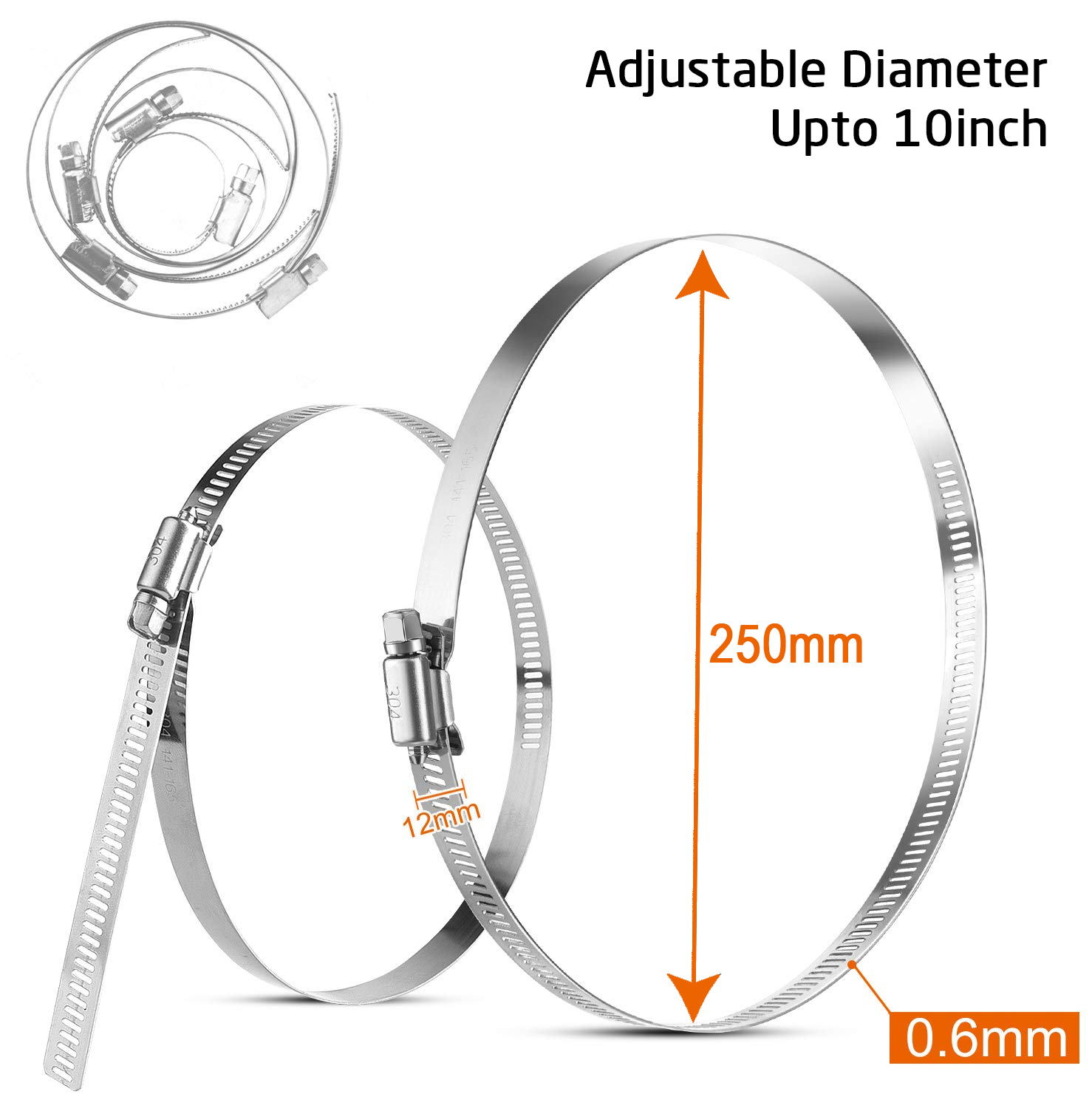 Stainless Steel Telephone Pole Clamp CCTV Bracket Tube Clamp Hose Clamp ...