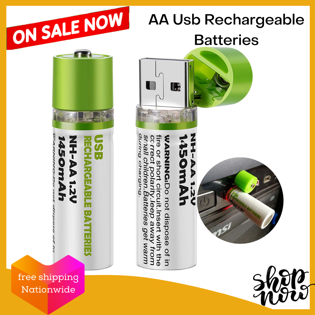 New Arrival Usb Rechargeable batteries AA 1450 MAH USB Charger ...