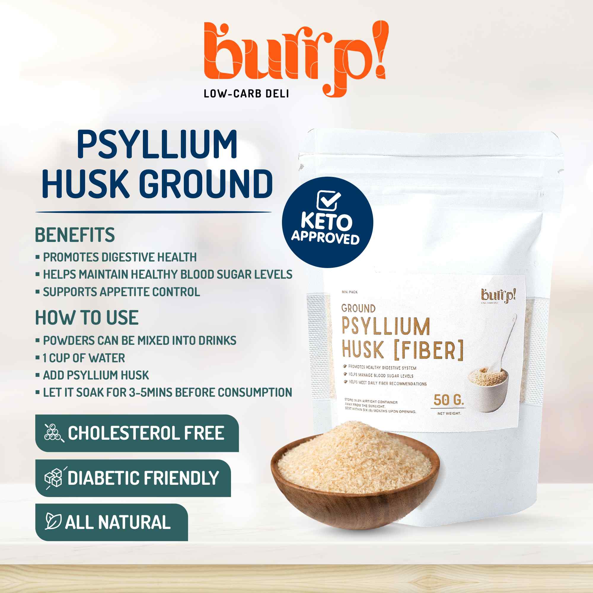 Psyllium Husk Ground Fiber Gluten Free Digestive | Lazada PH