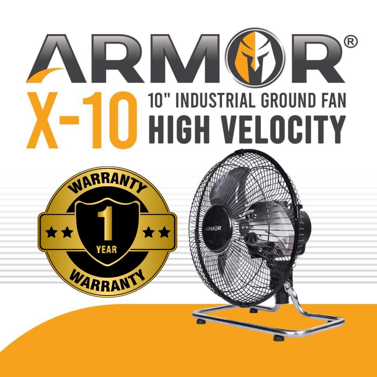 Armor Mini Powerful Industrial Ground Fan Floor Desk Fan w/ Oscillating ...