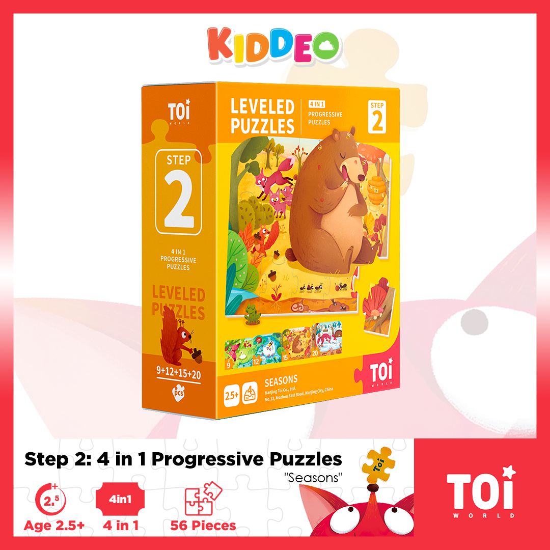 TOI Leveled Puzzle Step 2 Seasons 4 in 1 Jigsaw Puzzles For Kids ...