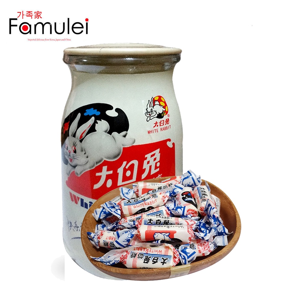 White Rabbit Cream Milk Candy Glass Jar 258g | Lazada PH