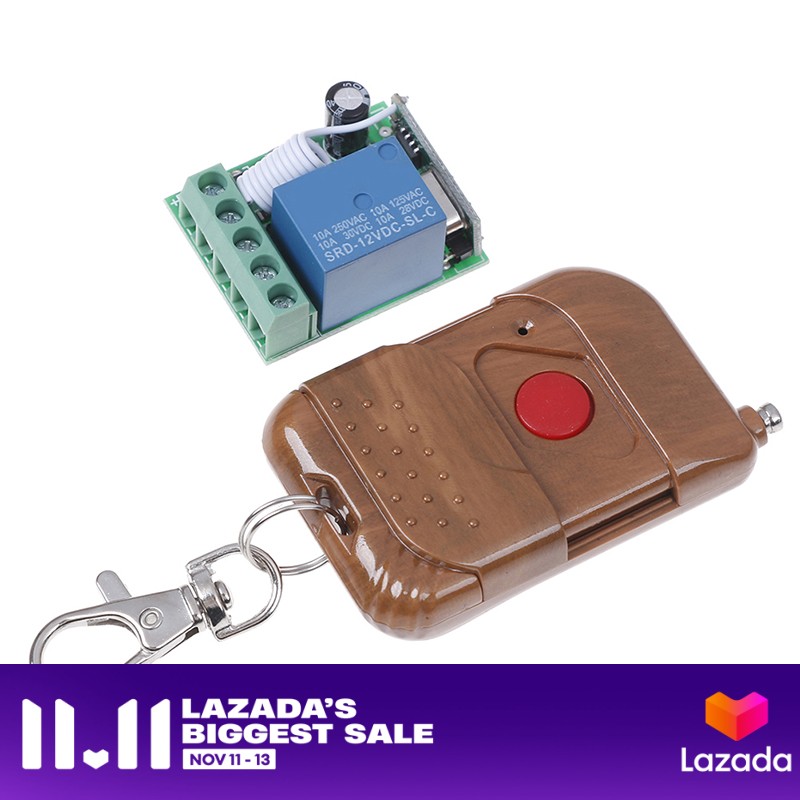 DC 12v 1 channel wireless relay remote control switch receiver with ...