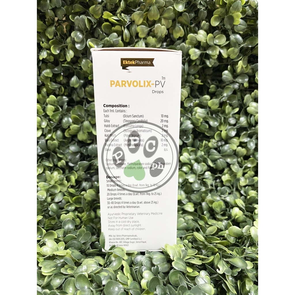 Parvolix-Pv Drops for Treatment Of Parvo Virus In Dogs and Cats 100ml ...