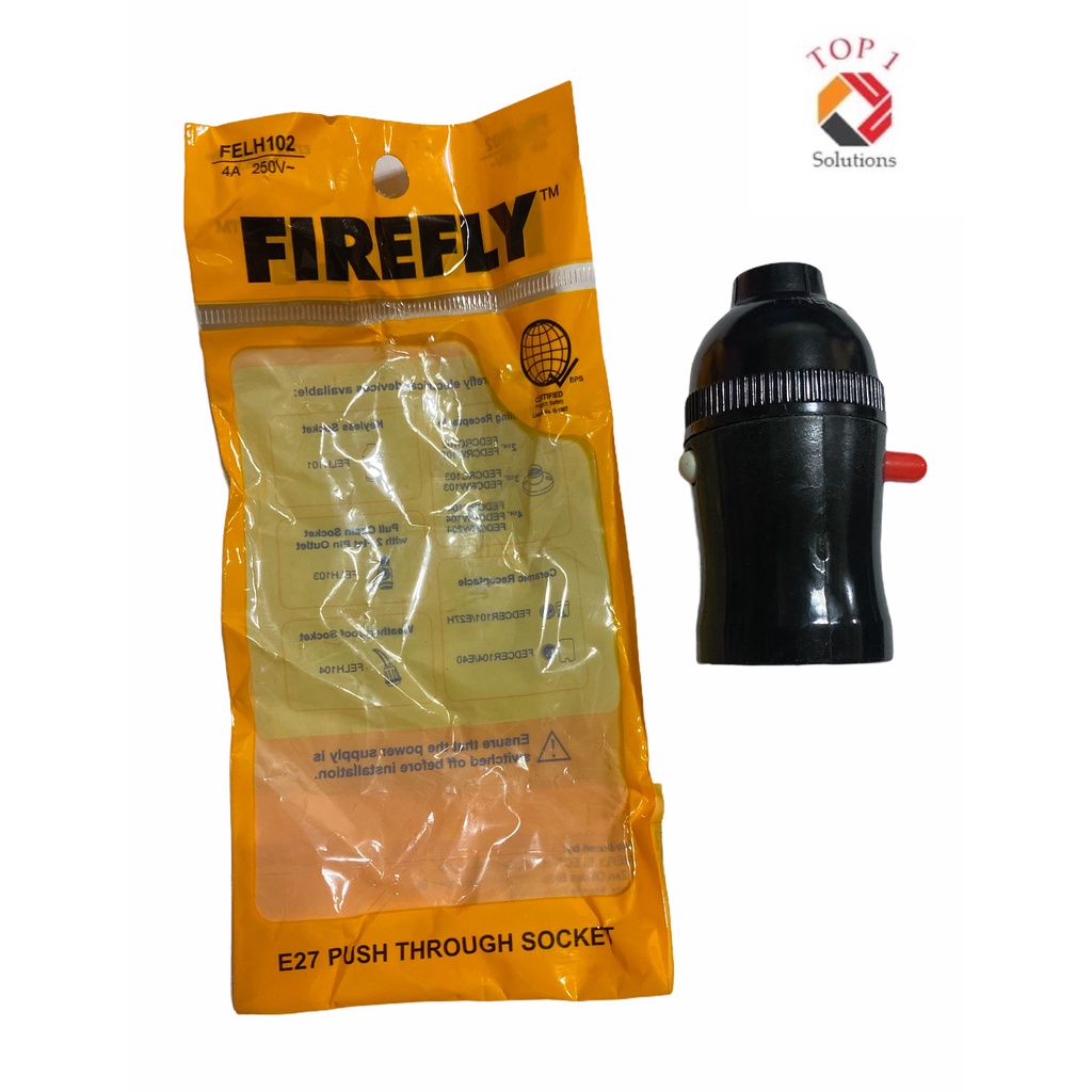 FIREFLY E27 PUSH THROUGH SOCKET | Lazada PH