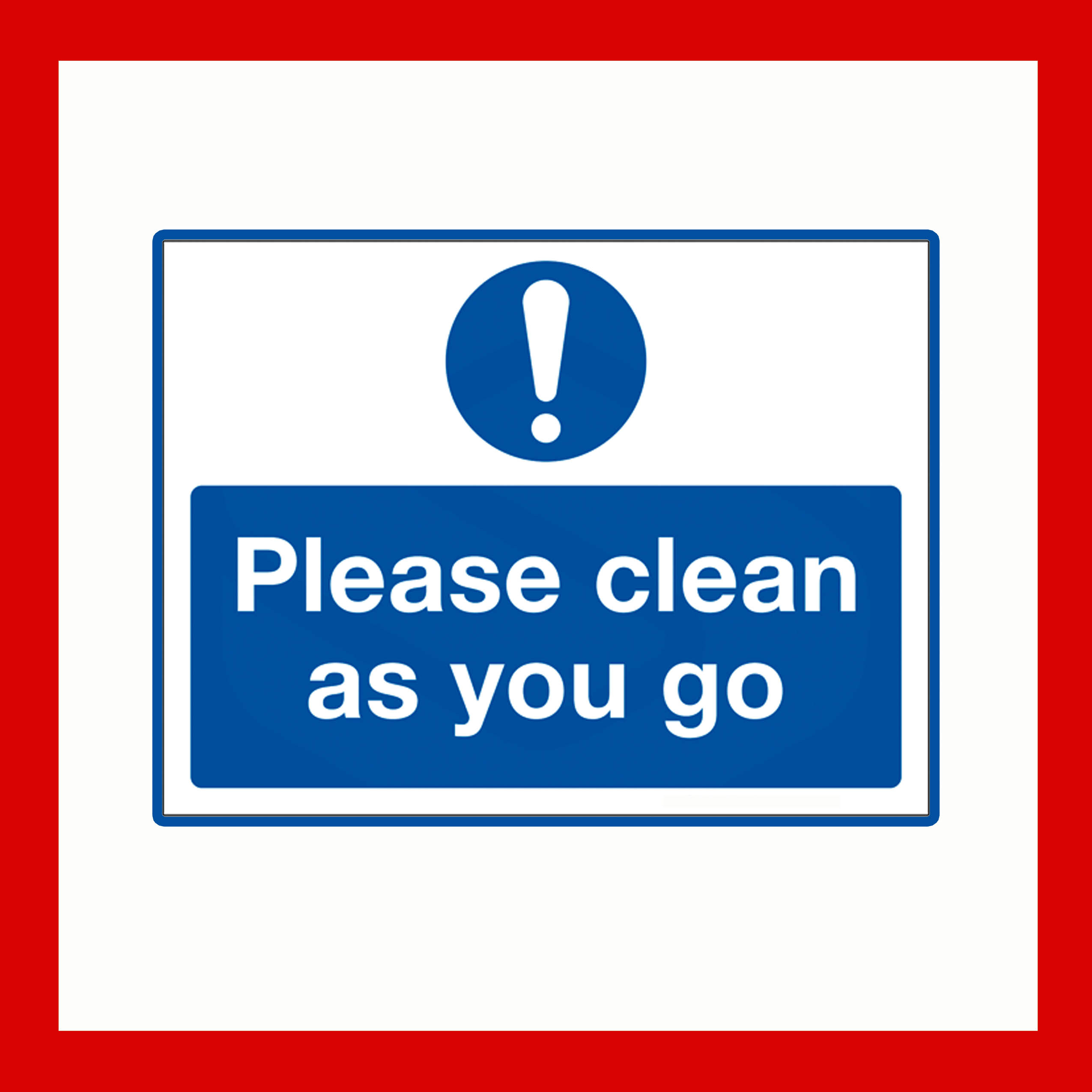 Clean as You Go Signage Laminated/PVC/Sticker/Metal Sheet | Lazada PH