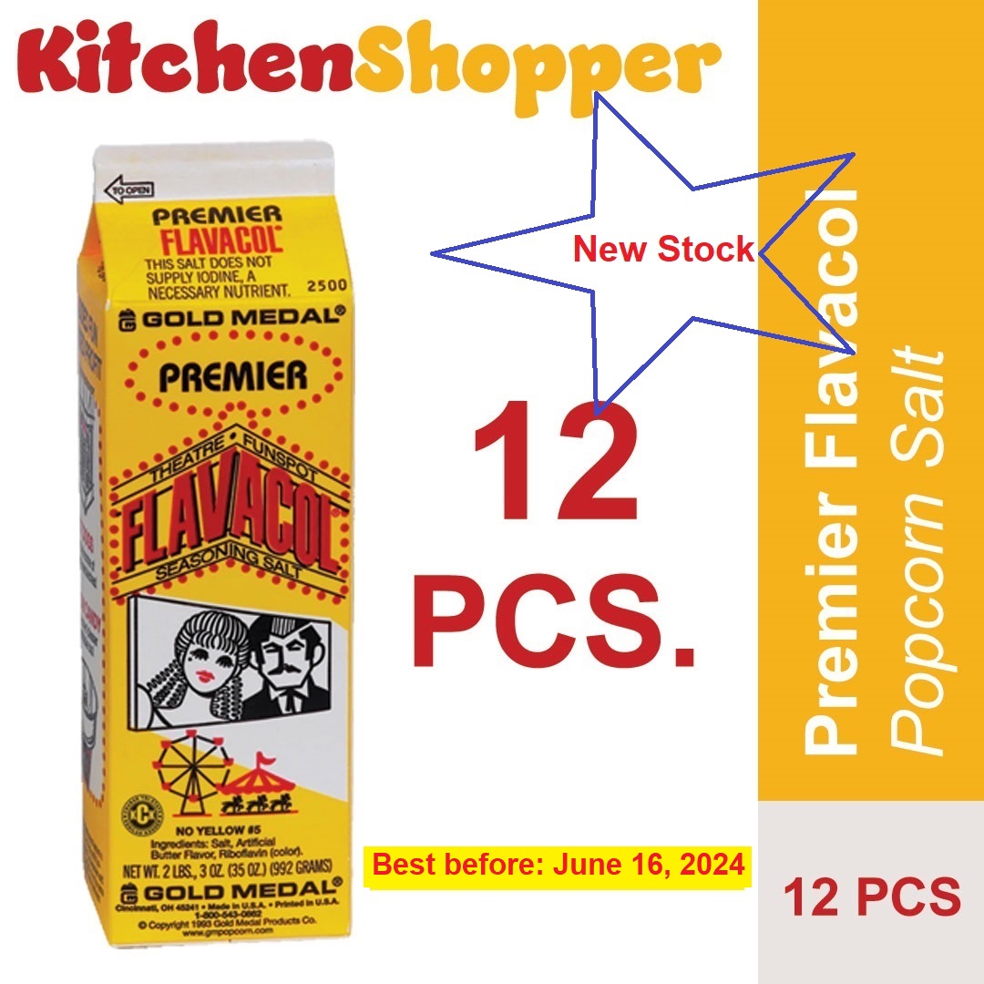 Gold Medal Premier Flavacol Seasoning Salt for Popcorn (1 case/12 packs ...