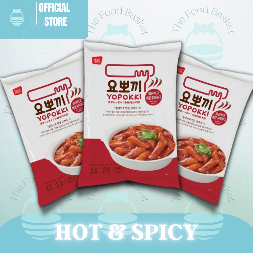 Yopokki korean Tteoboki Instant rice cake,Flavor cheese,onion butter ...