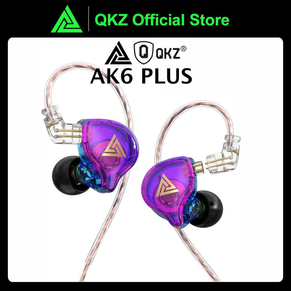 QKZ AK6 Plus Hi-Fi Headphones Detachable Audio Cable Dynamic Subwoofer ...