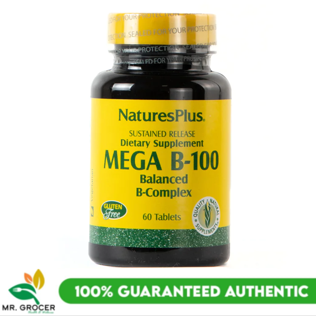 Nature's Plus Mega B-100 Sustained Release B Complex 60 Tablets | Lazada PH