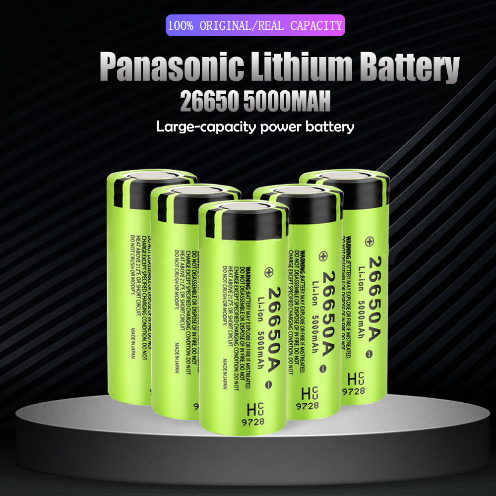 Panasonic Original Rechargeable Battery 26650 5000mah 3.7V 26650A ...