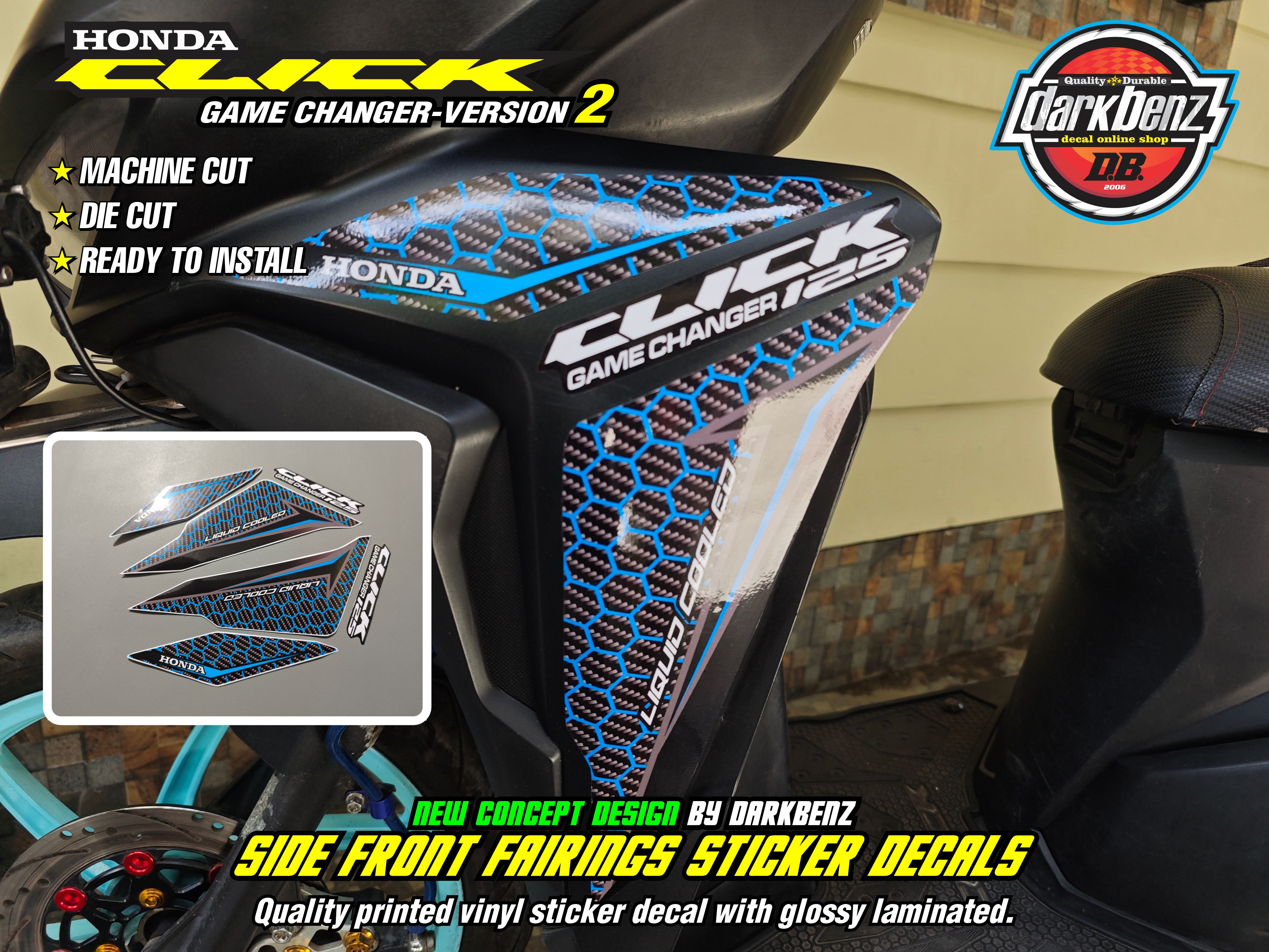 Honda Click Version 2 Honeycomb Concept Design for Leg shield Fairings ...