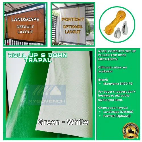 9FT x 14FT TRAPAL ROLL UP AND DOWN UV PROTECTION LONA (CHOOSE BETWEEN ...