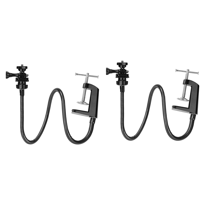 2X Webcam Stand, Upgraded Webcam Mount Stand with Flexible Gooseneck ...