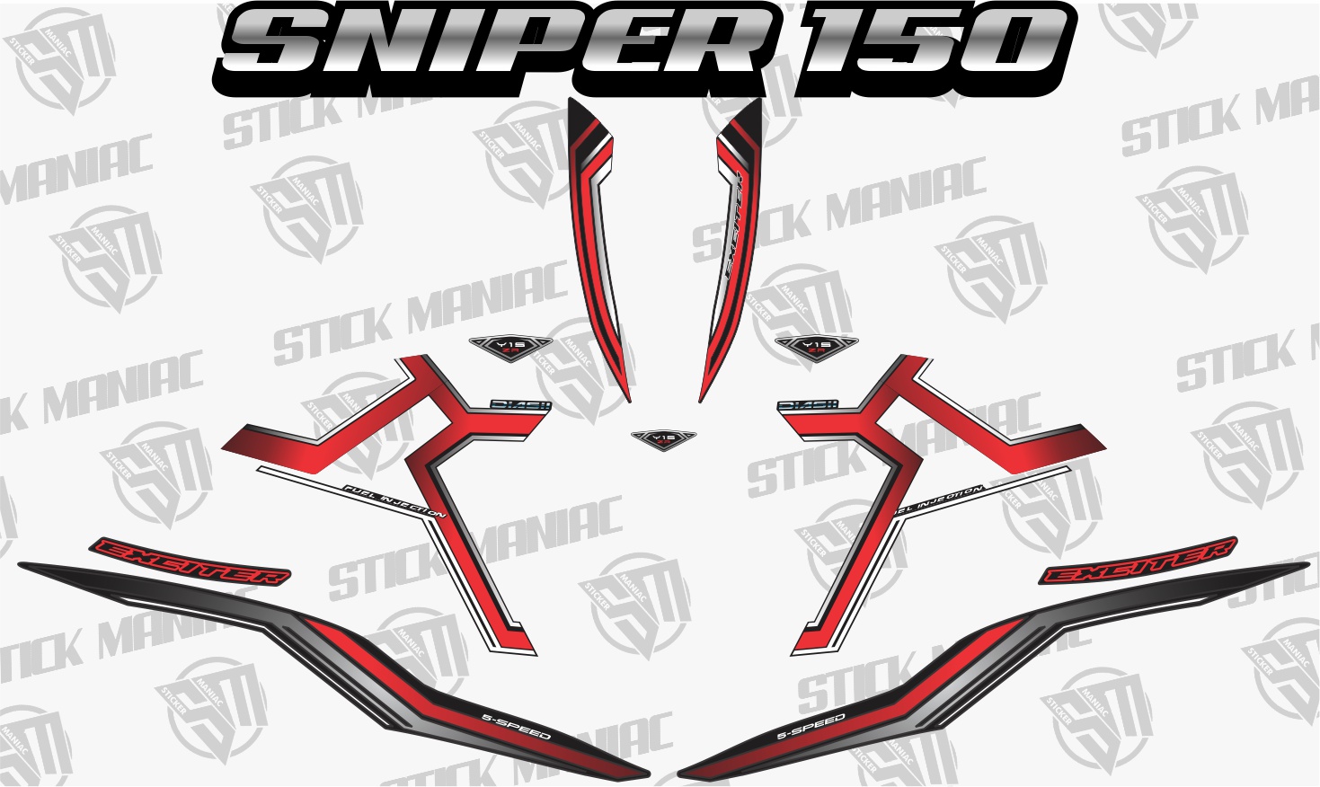Sniper 150 decals sticker,, exciter decals, | Lazada PH