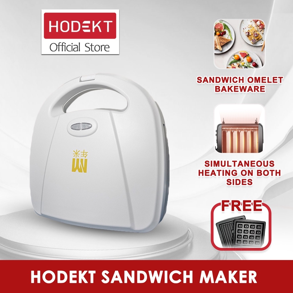 HODEKT 3 in 1 Waffle Maker Electric Sandwich MultiFunctional Breakfast ...