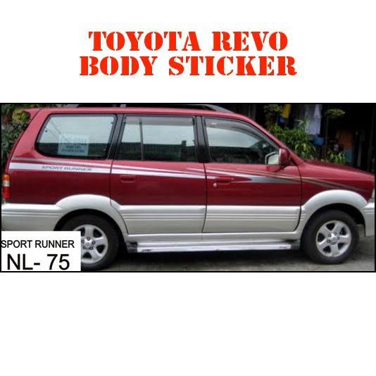 Toyota Revo Sports Runner Body Sticker/Decals NL75 (Silver/Gold ...
