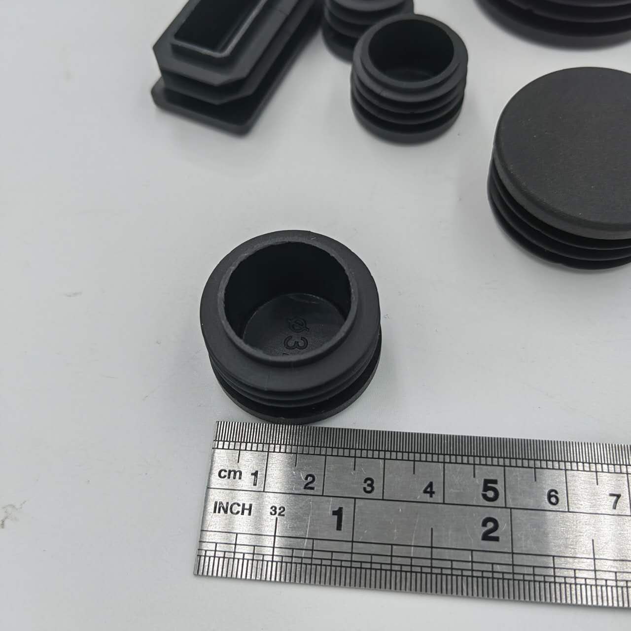 Table and chair leg cover black rubber footing rubber PVC tips L-angle ...