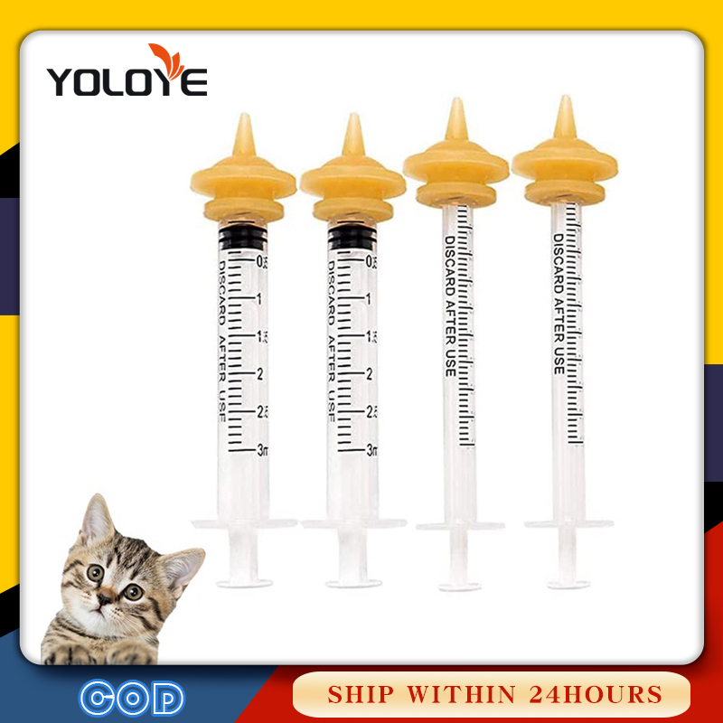 1/3/5/10ML Syringe Pet Cat Feeding Miracle Nipple for Kitten and Puppy ...